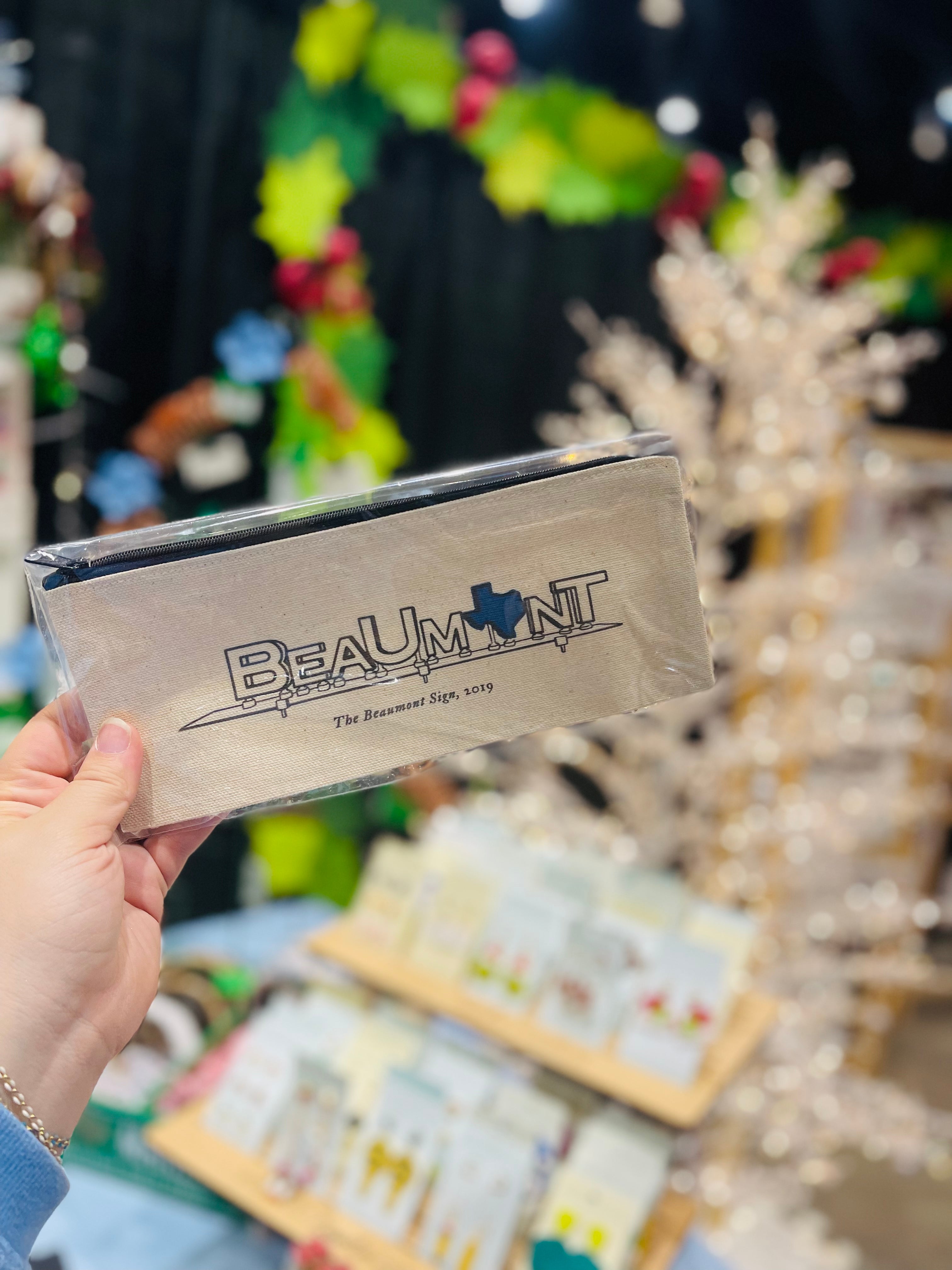 The Beaumont Sign Pencil Pouch- Southeast Texas Series – Print Doodle Press